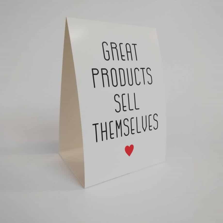 Sturdy Table Tent Cards | 5 Sizes | Laser Sharp