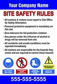 Construction Site Safety Rules Sign | Ready to go | 2 sizes