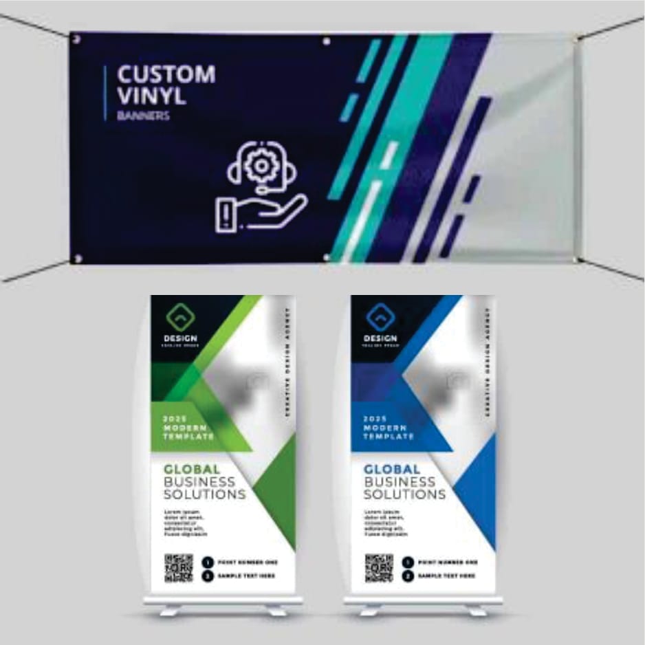 Custom Banner Printing | Retractable, Vinyl & X-Stand Banners | Laser Sharp
